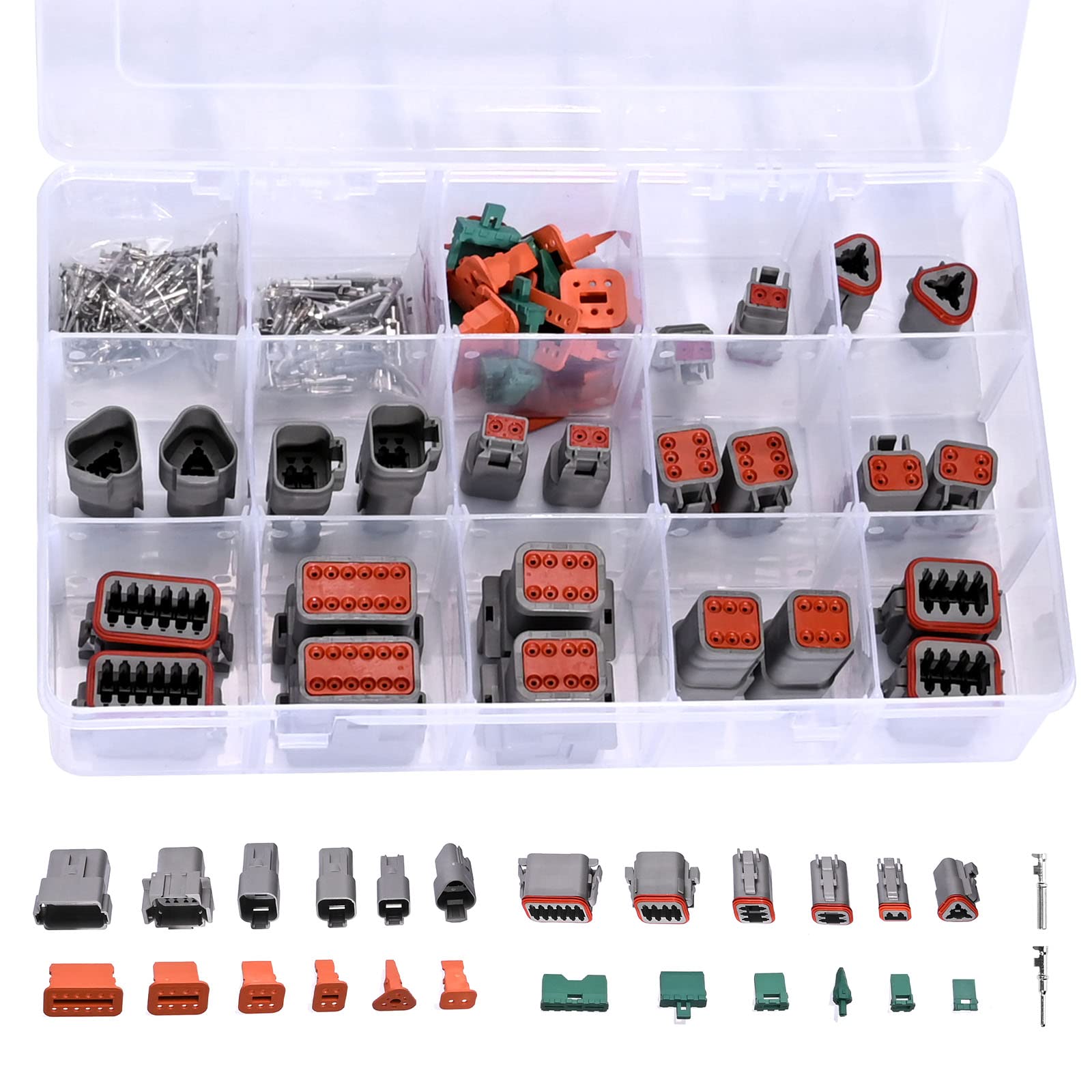 Amazon.com: Momiuchear 174Pcs DT Waterproof Connector Kit, 2 3 4 6 8 12 ...