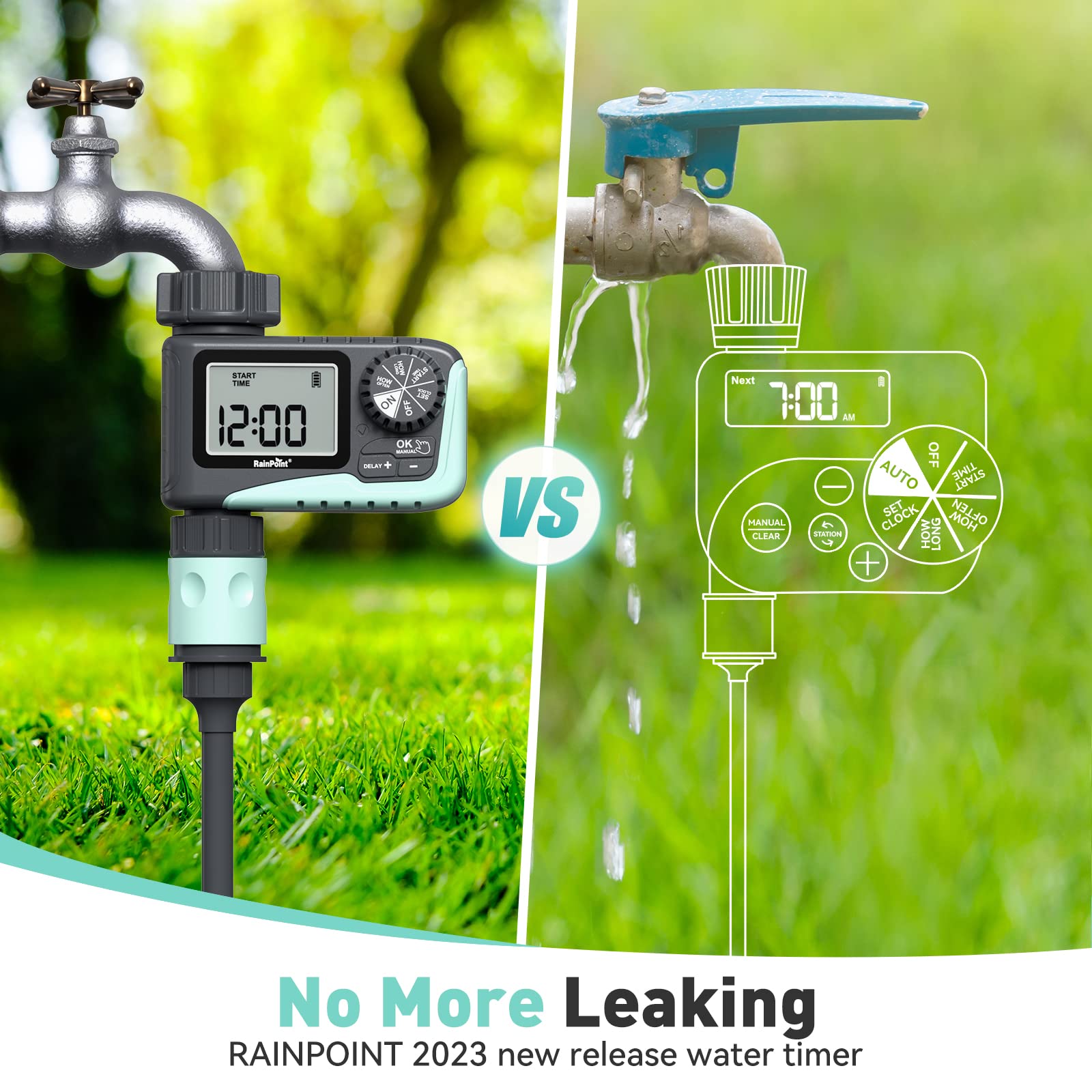 Snapklik.com : RAINPOINT Sprinkler Timer Outdoor, Water Timer For ...