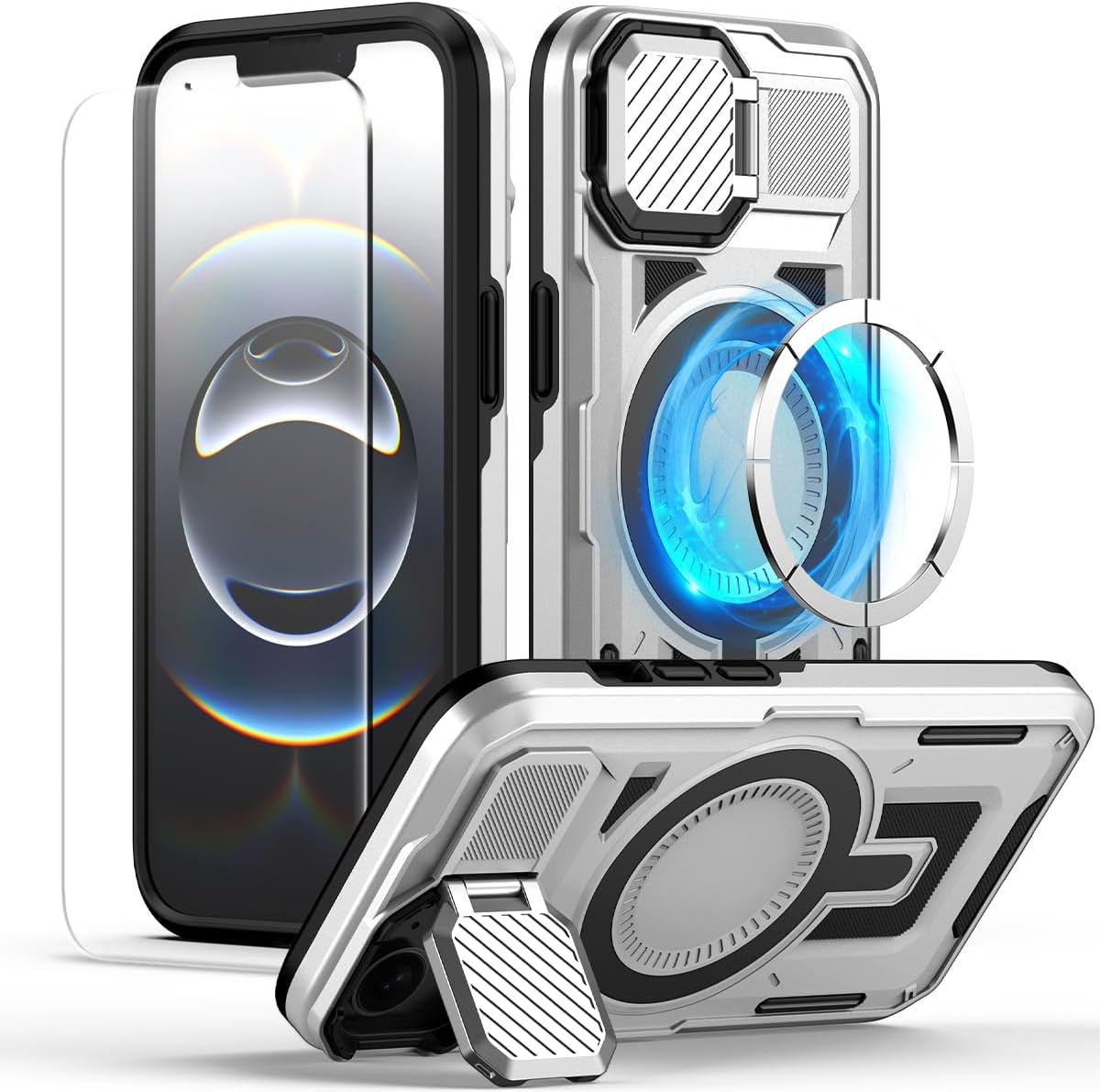 Amazon.com: MMHUO for iPhone 16e Case with Adjustable Camera Cover ...