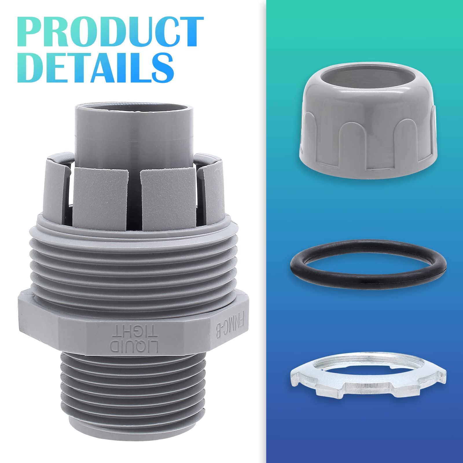 Snapklik.com : 8 Pack NPT Nonmetallic Conduit 1/2-in Electrical Conduit ...