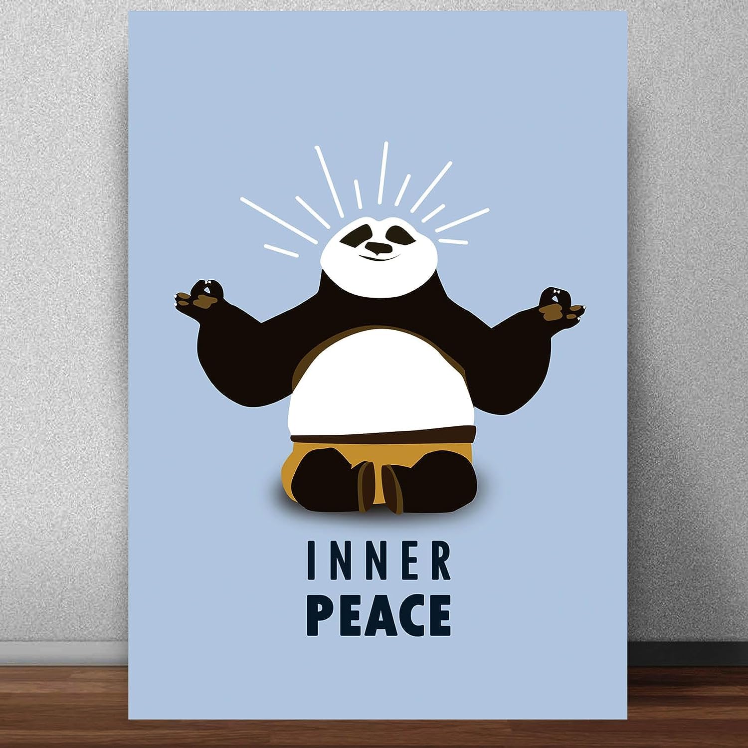 wallpics® Inner Peace Panda Poster For Room & Office Multicolor,printed ...