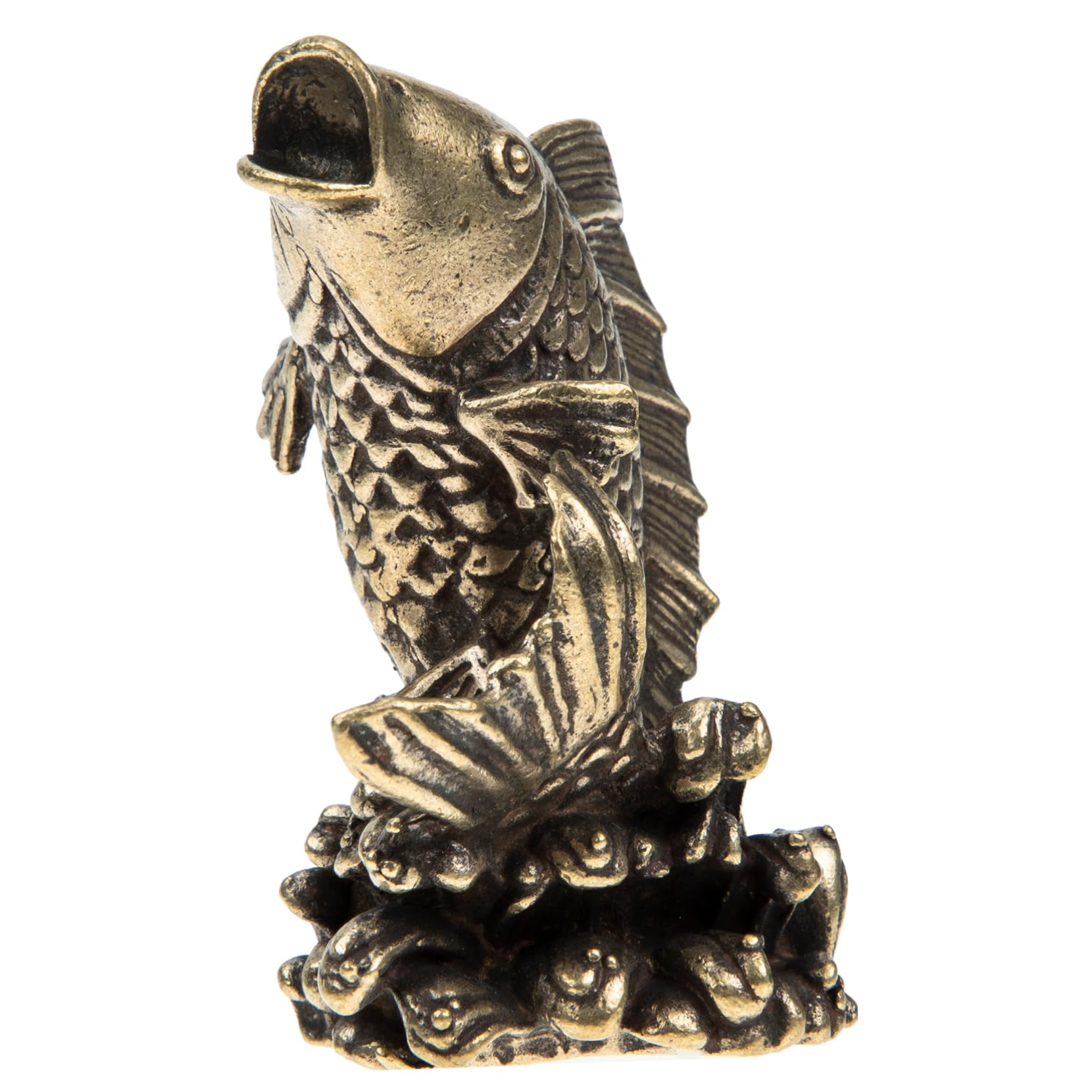 HOMSFOU animal collectible figurines fish statue wealth fish decor ...