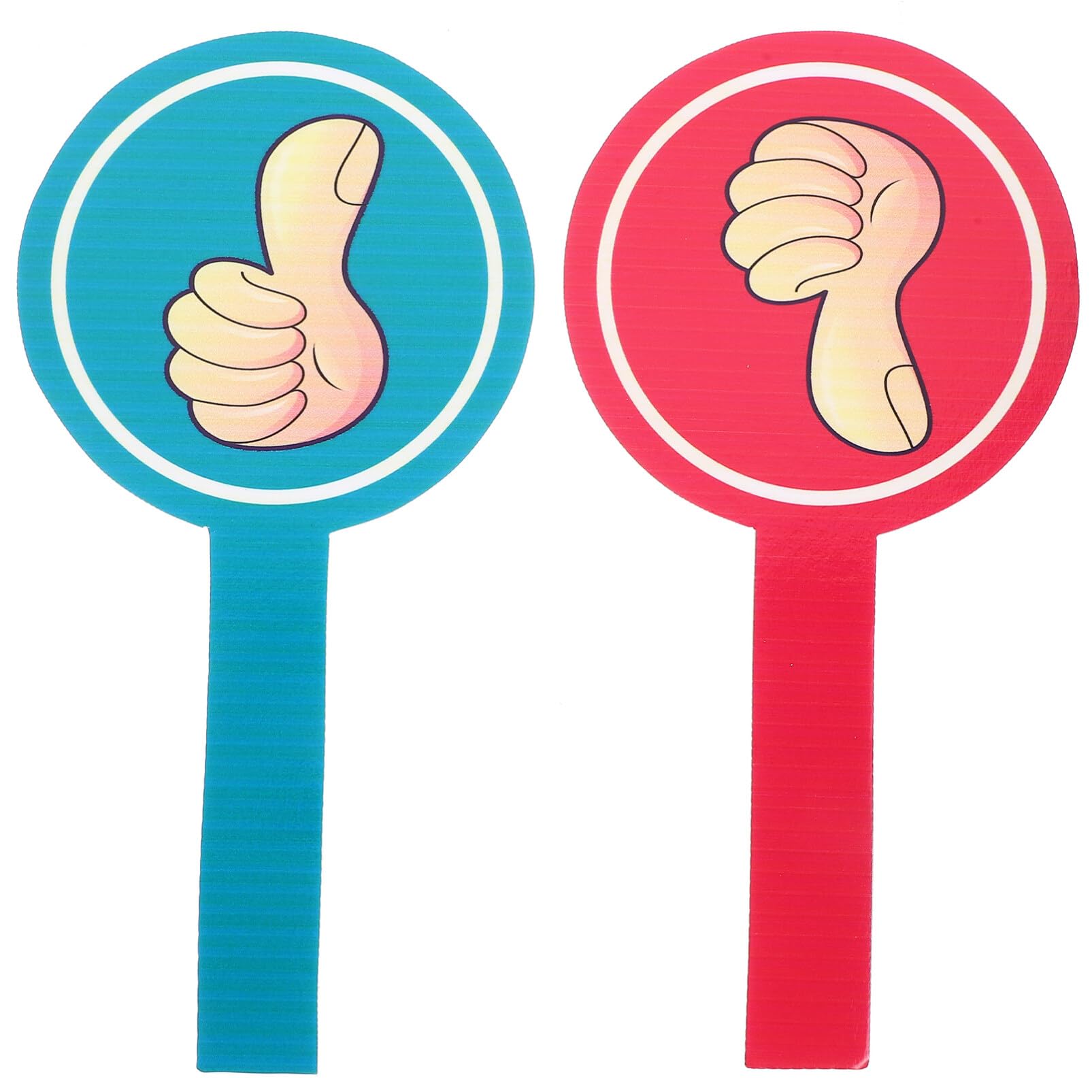 NUOBESTY 4Pcs Thumbs Up Thumbs Down Paddles Yes No Paddles Signs True ...