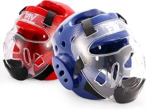 Amazon.com : FIVING Karate Headgear,MMA Martial Arts Helmet,with ...
