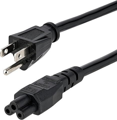 Amazon.com: StarTech.com 6ft (1.8m) Laptop Power Cord NEMA 5-15P to C5 ...