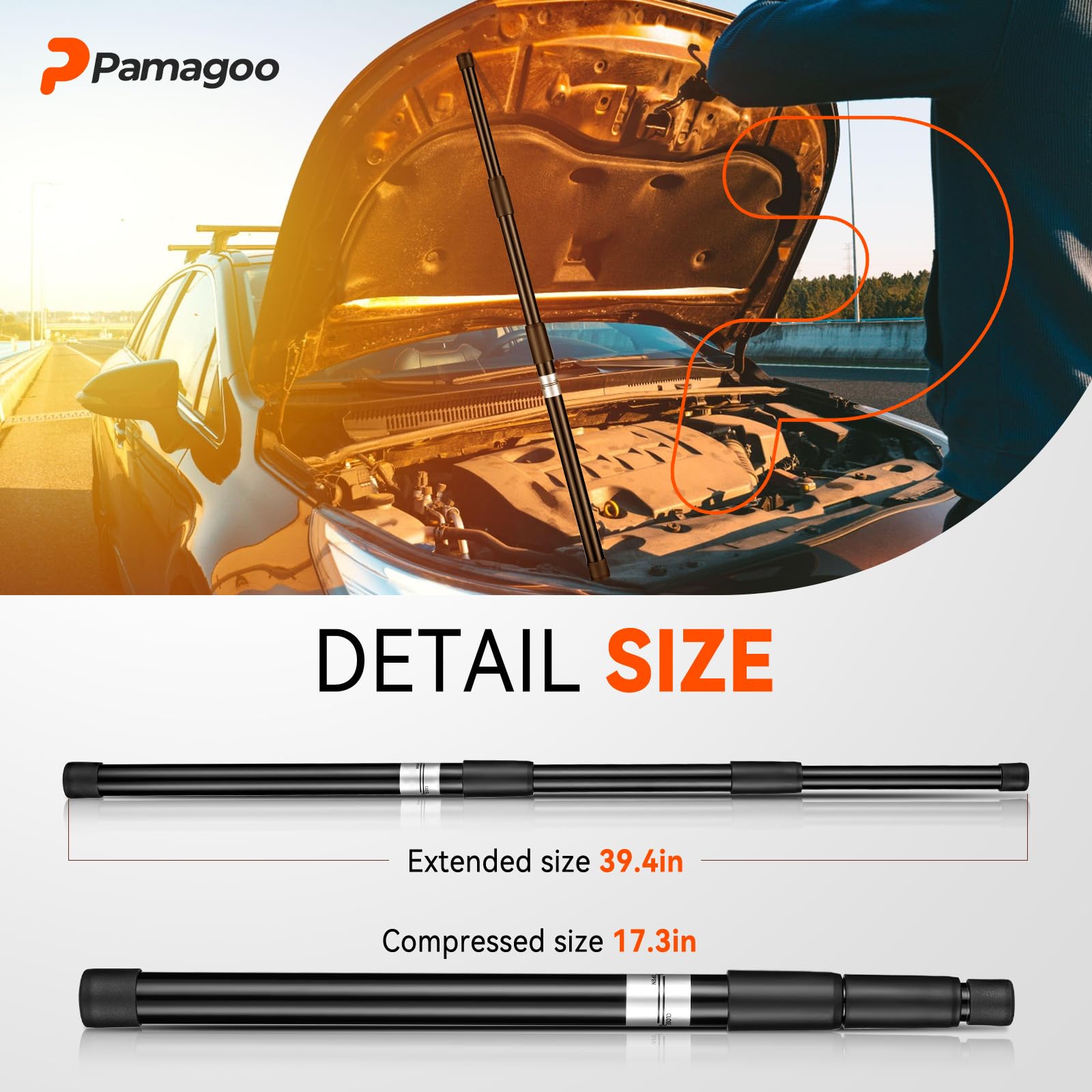 Snapklik.com : PAMAGOO Engine Telescopic Hood Prop Rod, Universal Front ...