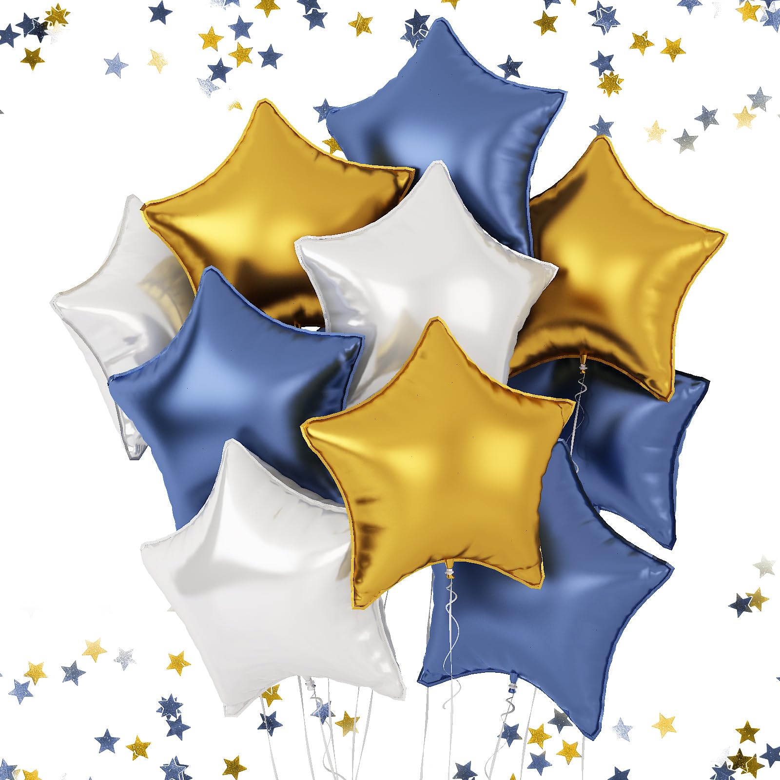 Amazon.com: FEYG Matte Blue Star Balloon, 18 Inches, Pack of 10, for ...
