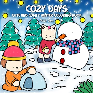 Amazon.com: Cozy Days: Cute and Comfy Winter Coloring Book for Adults ...