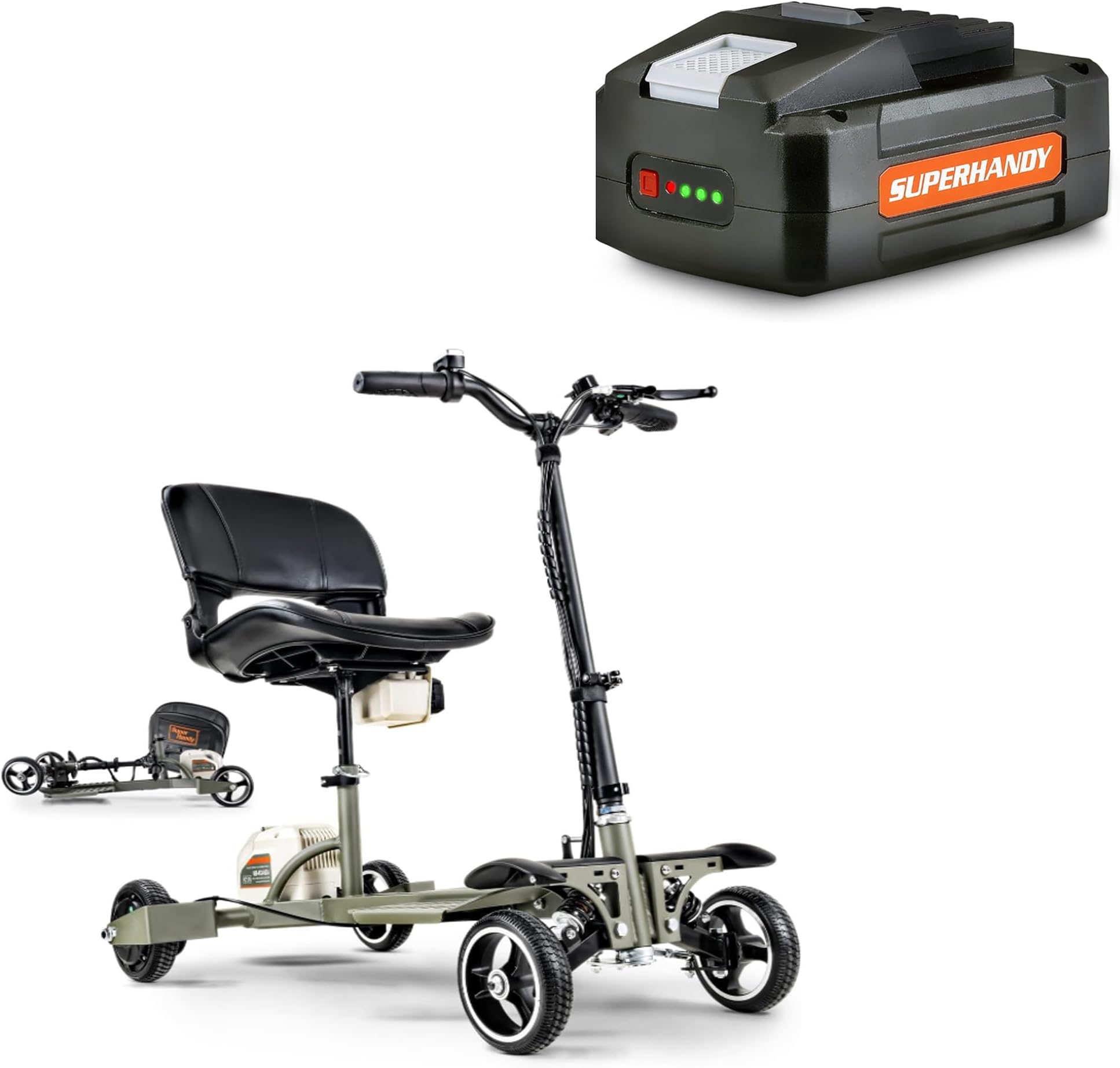 Amazon.com: SuperHandy 4-Wheel Mobility Scooter - Lightweight, Foldable ...