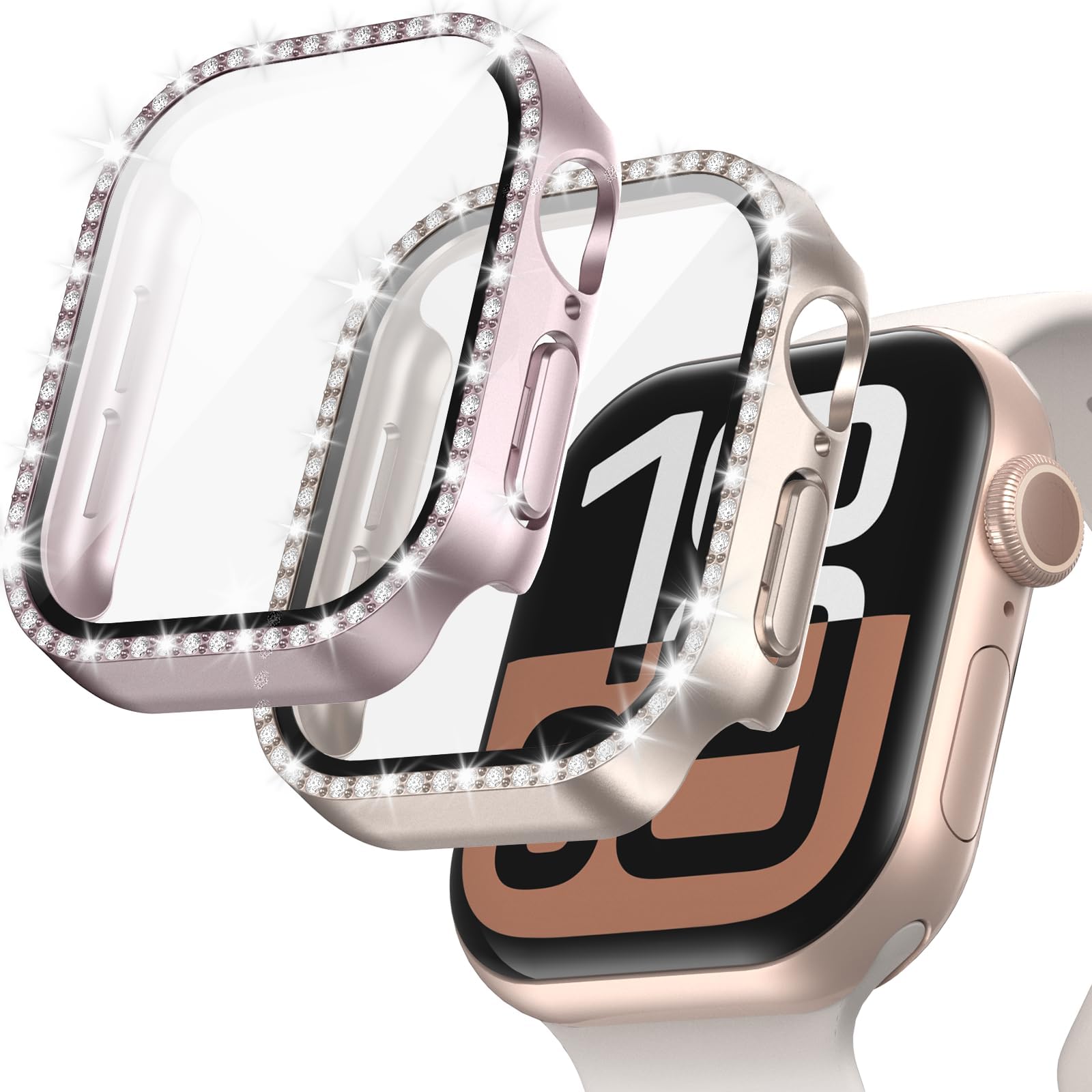 Amazon.com: Fullife 3-Pack Compatible with Apple Watch 42mm Face Covers ...