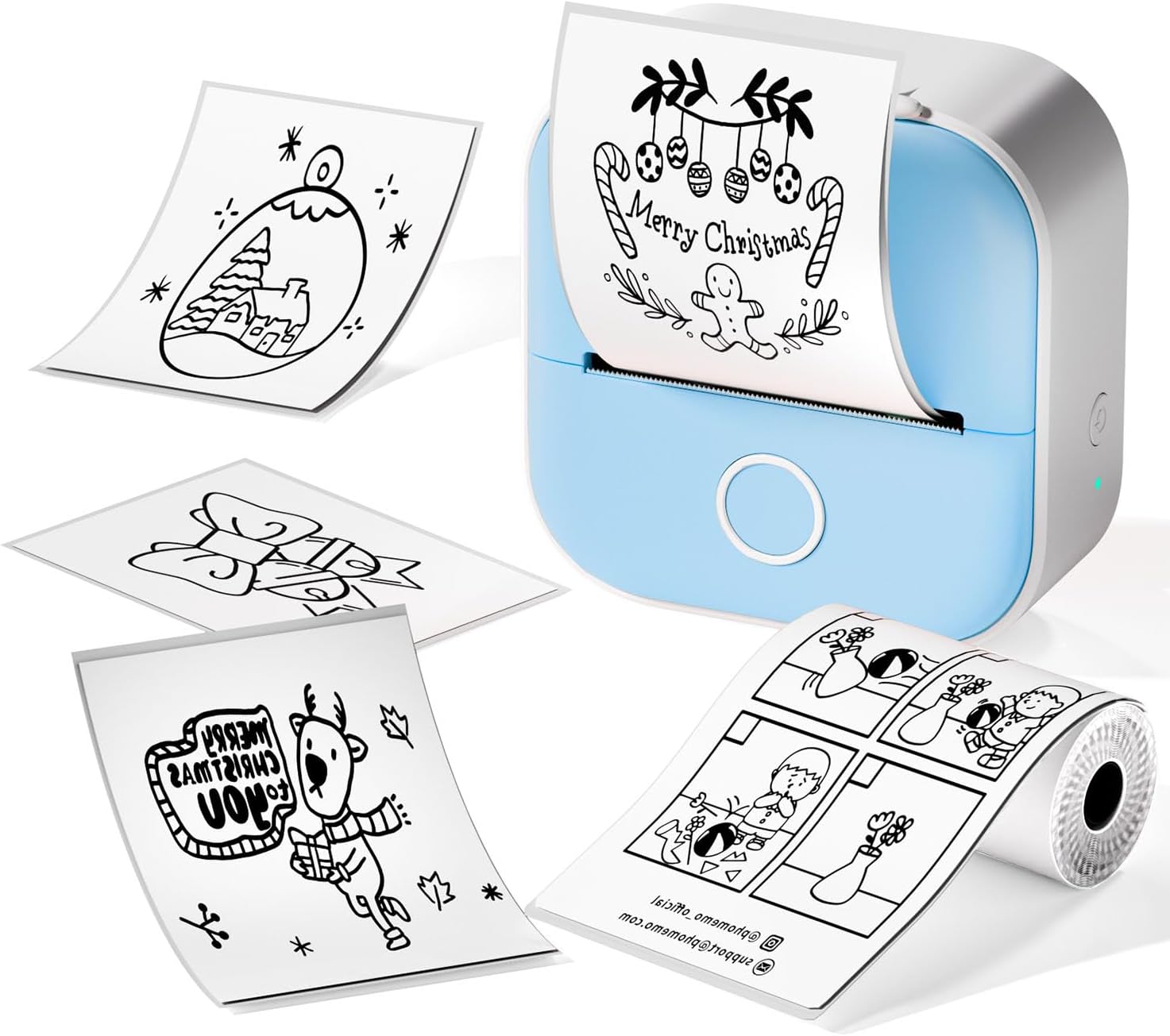 Amazon.com: Phomemo Mini Thermal Sticker Printer T02, Inkless Sticker ...