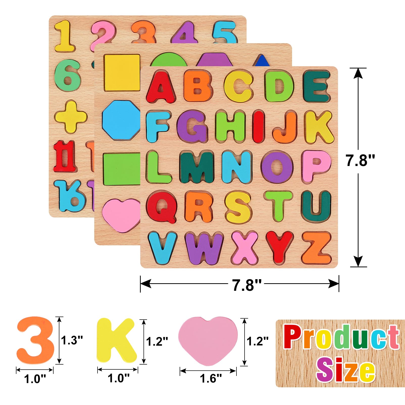 Snapklik.com : Attmu Wooden Puzzles For Toddlers 1 2 3 4 5 Year Old ...