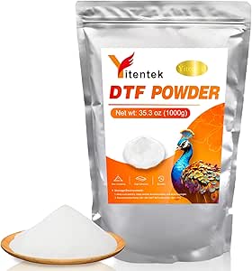 Amazon.com: Yitentek DTF Powder - 1000g / 35.3oz White Digital Transfer Hot Melt Adhesive, DTF ...