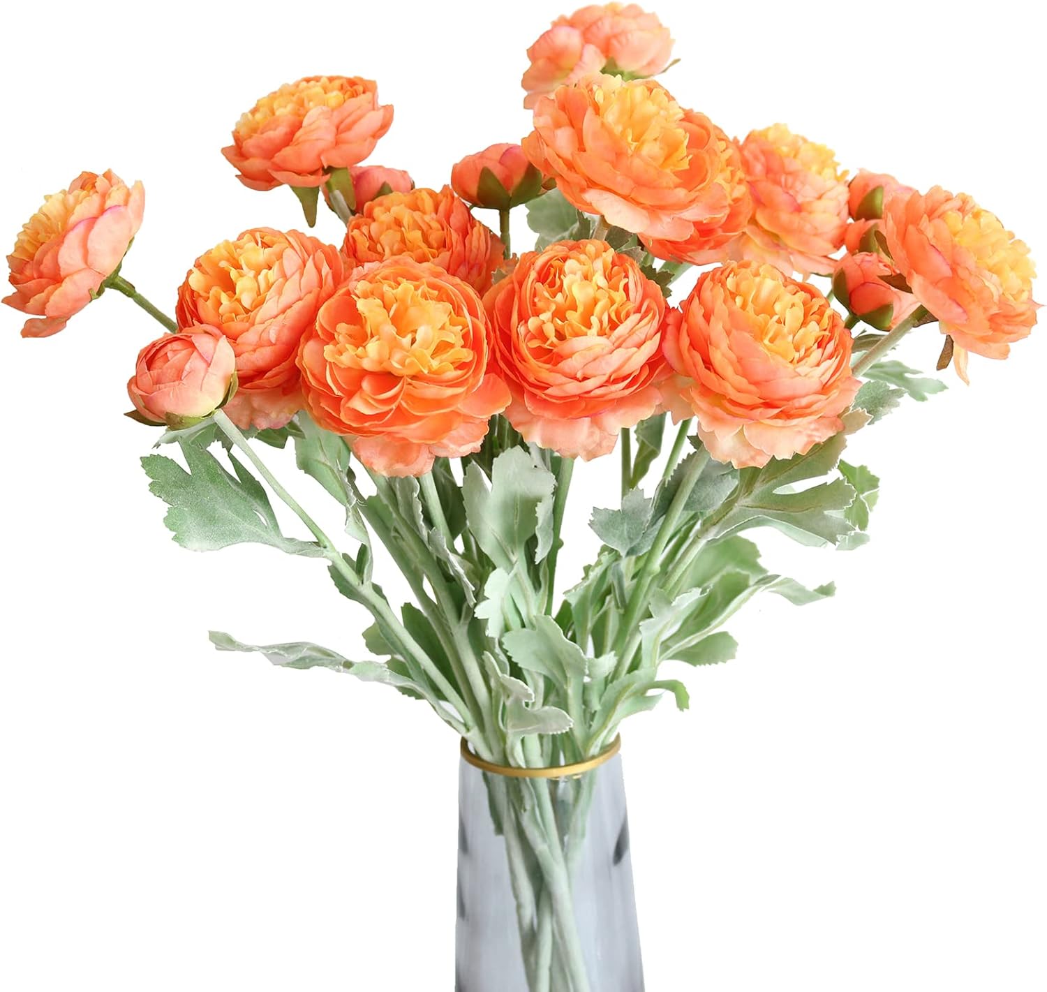 Amazon.com: 6PCS Artificial Ranunculus Flowers with Real Touch Stem ...