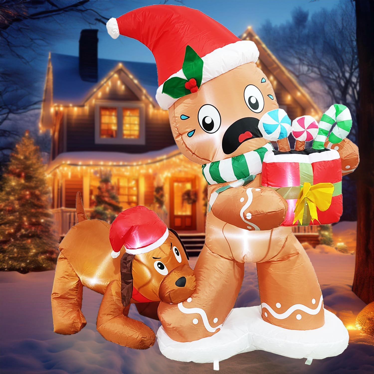 Amazon.com: PRODUCTZ Christmas Decorations 5 FT Inflatable Gingerbread ...