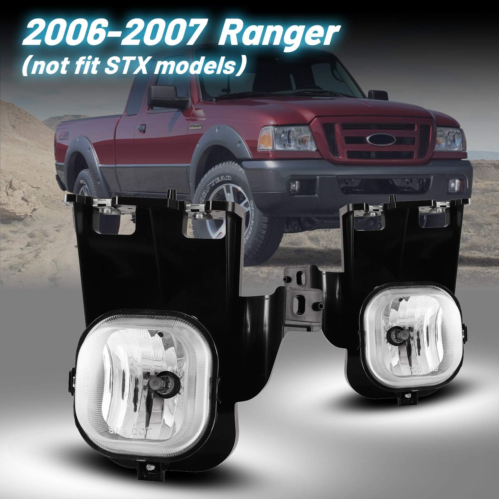 Amazon.com: AUTOFREE Fog Lights Fit for Ford Ranger 2004 2005 (not fit ...