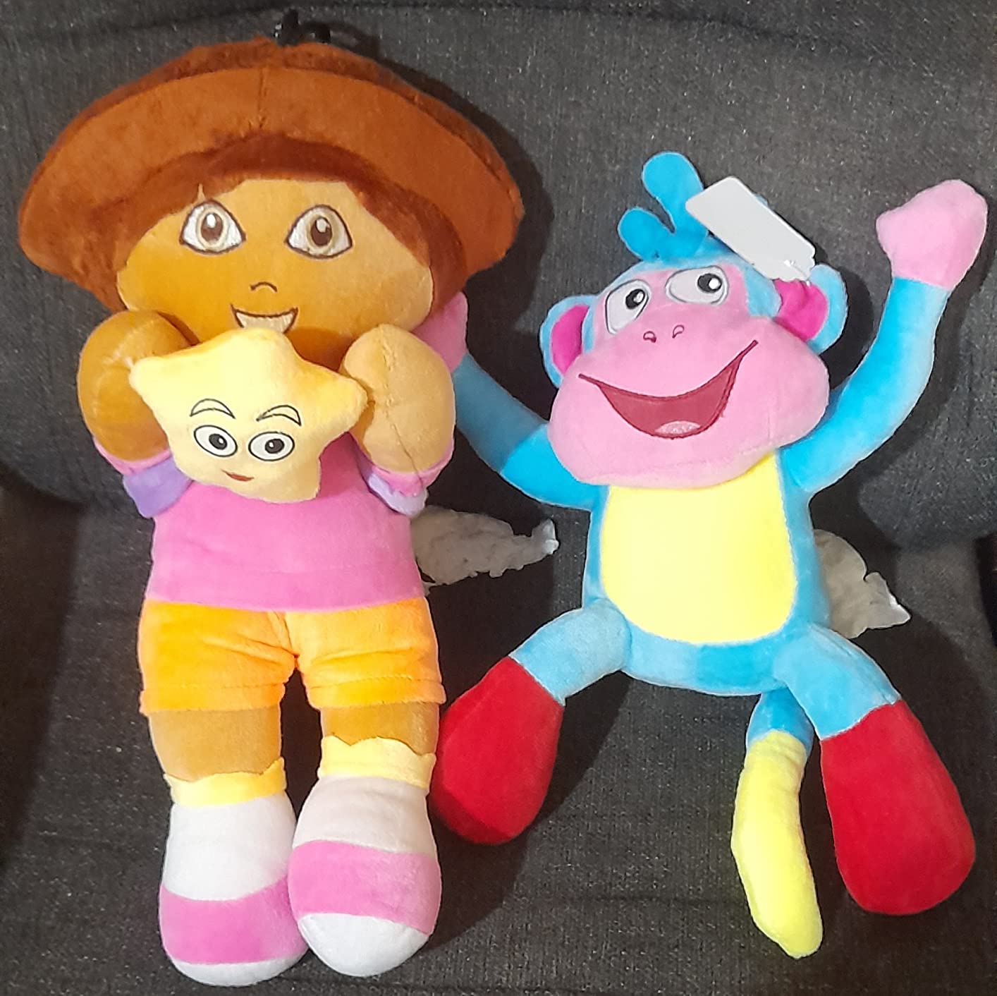 Buy SCOOBA Combo Pack of Dora Doll and Monkey Soft Toy -40cm Dora and ...