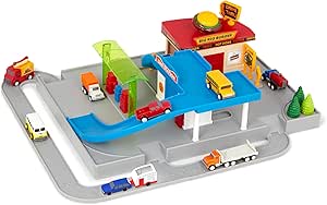 Amazon.com: Driven by Battat – 25pc Drive-Thru Playset – Toy Cars ...