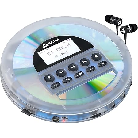 Amazon.com: KLIM Nomad Transparent + Portable CD Player Walkman with ...