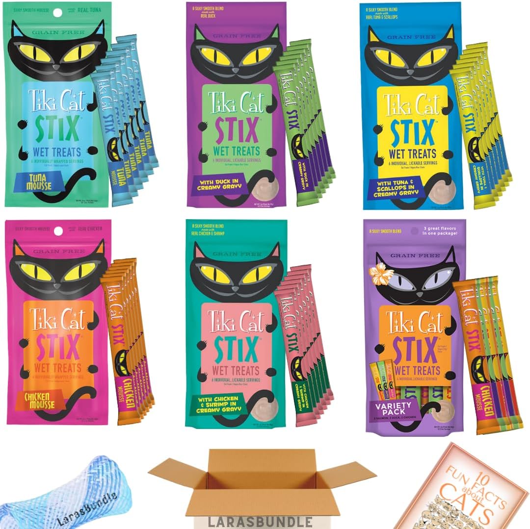 Amazon.com : Tiki 759219 3 oz Stix Chicken Mousse Cat Treats - Case of ...
