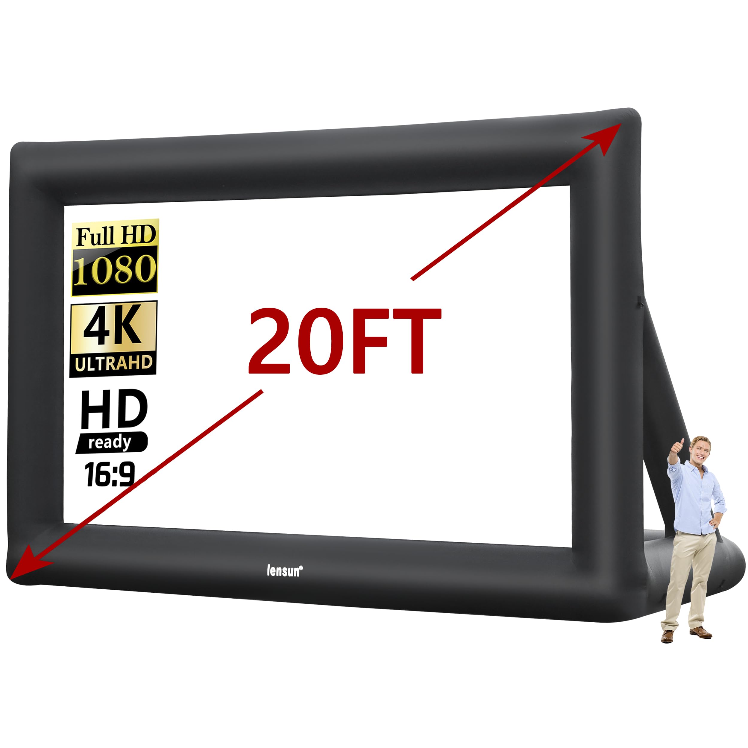 Snapklik.com : 20FT Inflatable Projector Screen Outdoor Movie Screen
