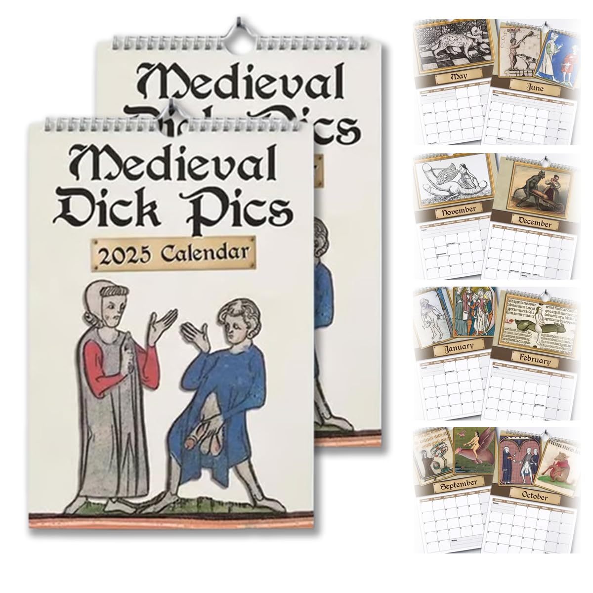 Funny Gifts Adults 2026 Calendar, Rude Calendar 2026 UK, Funny Medieval ...