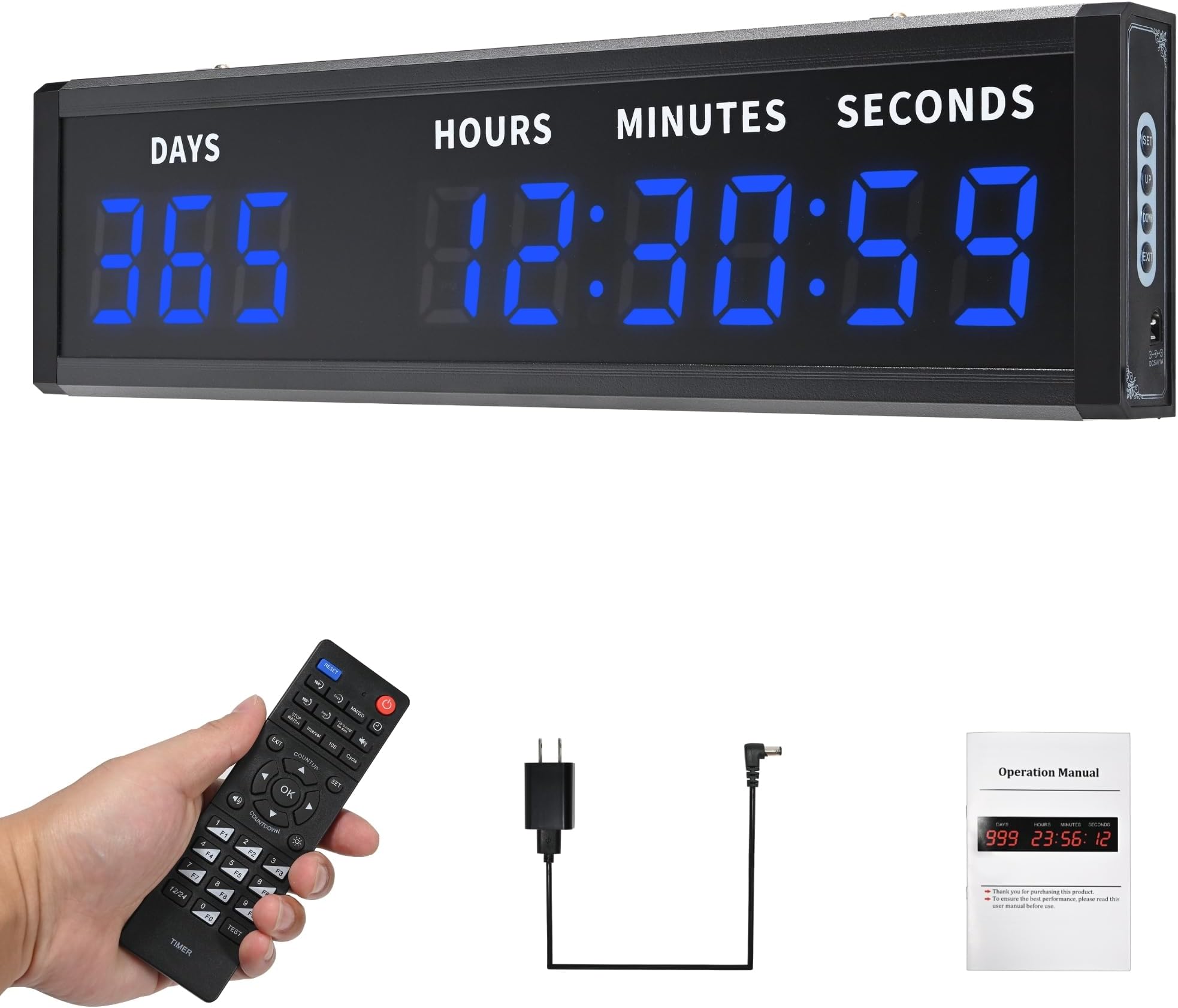 Amazon.com: Ledgital 1000 Days Countdown-up Timer w/Remote Ideal Days ...