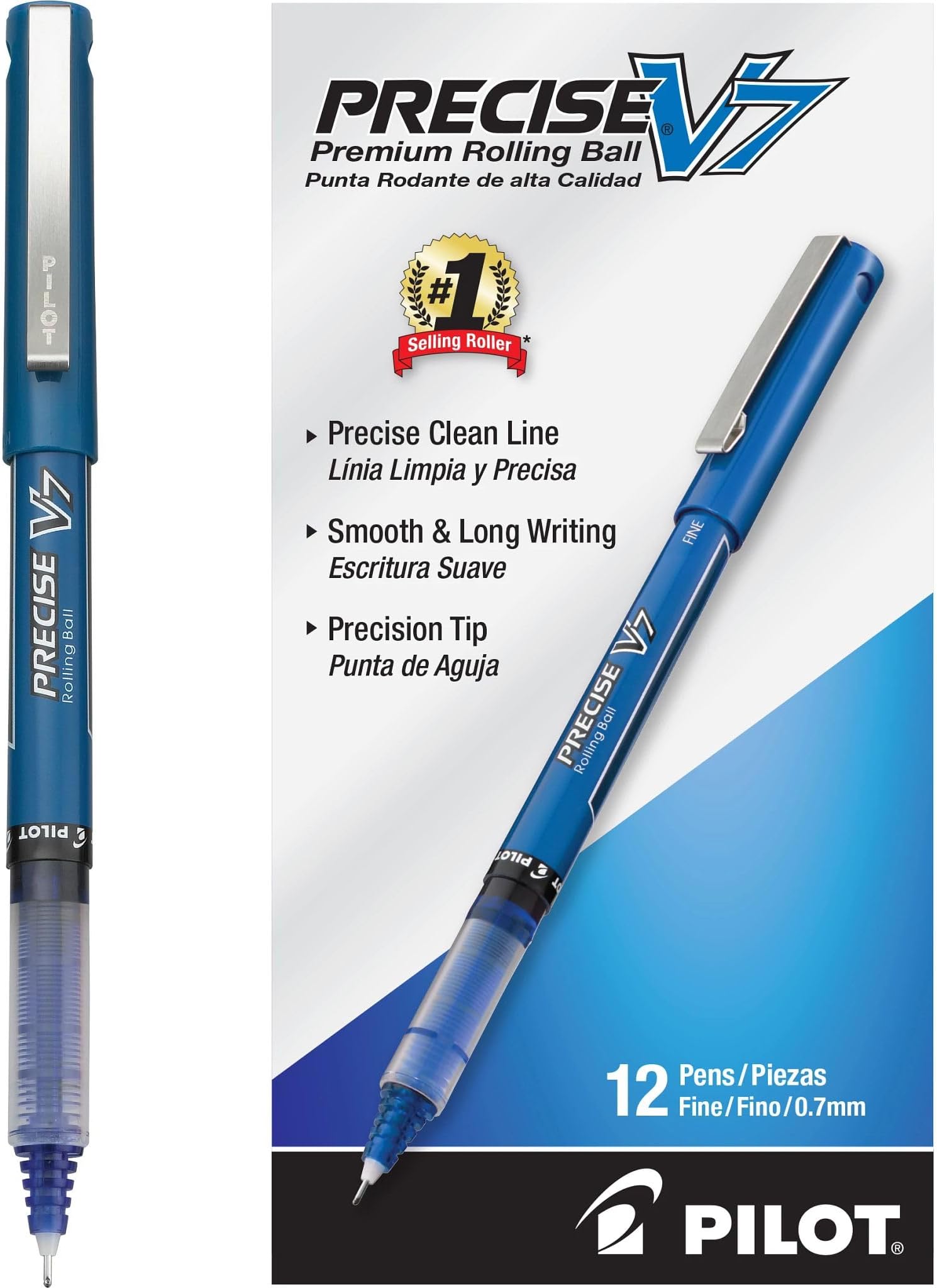 Amazon.com: Pilot, Precise V7, Capped Liquid Ink Rolling Ball Pens ...