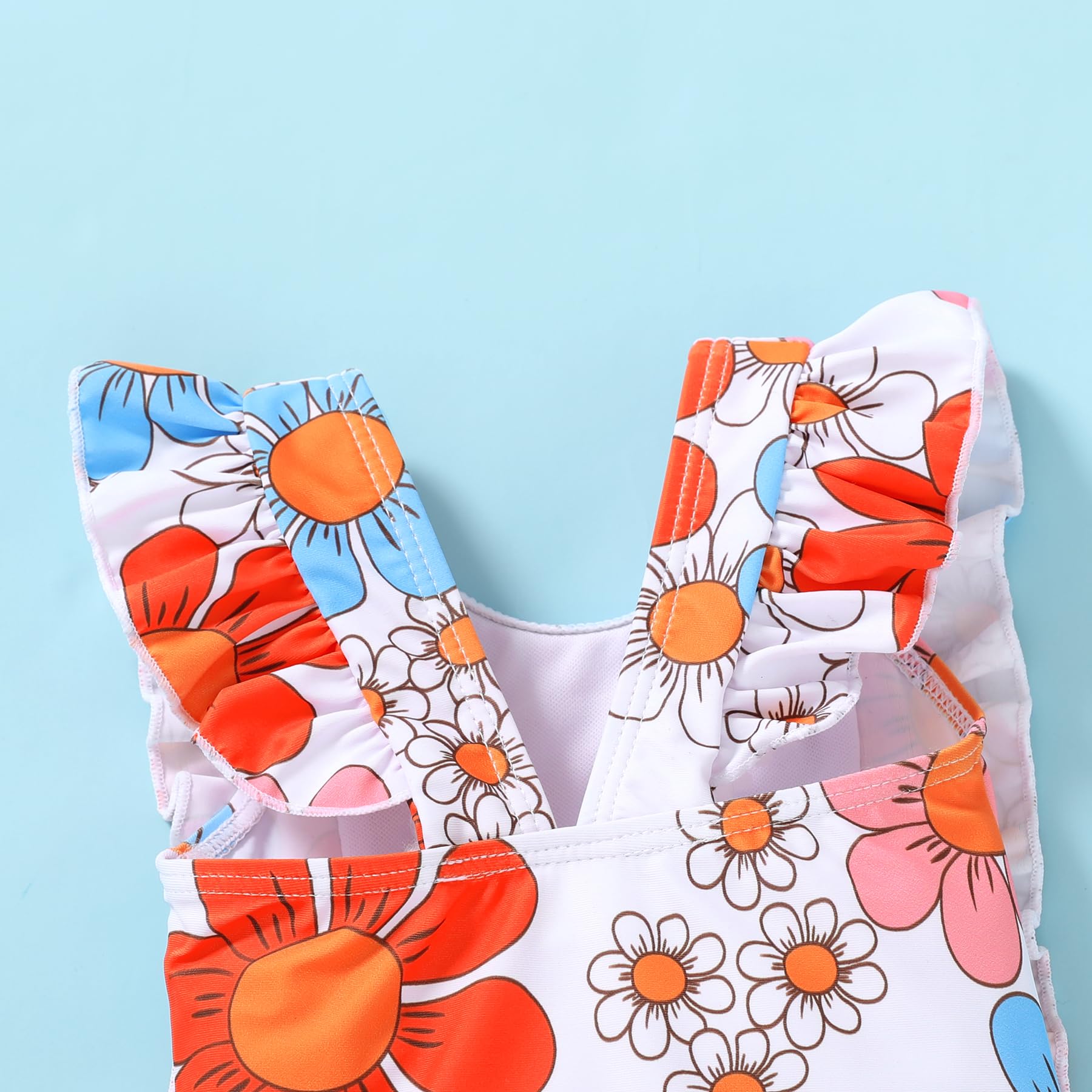 Snapklik.com : Newborn Baby Girl Ruffle Swimsuit Infant Toddler One ...