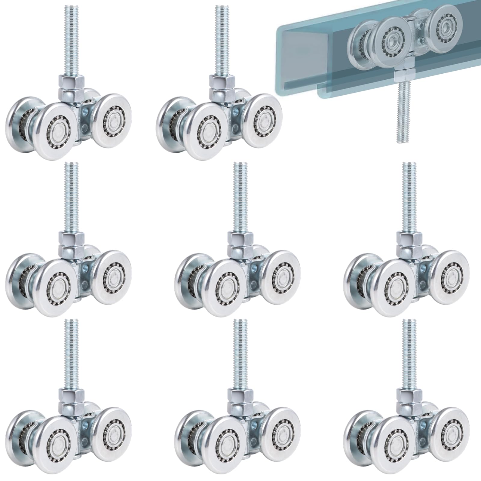 Amazon.com: 8 PCS Wheel Rollers, Gate Trolley Assembly Barn Door ...