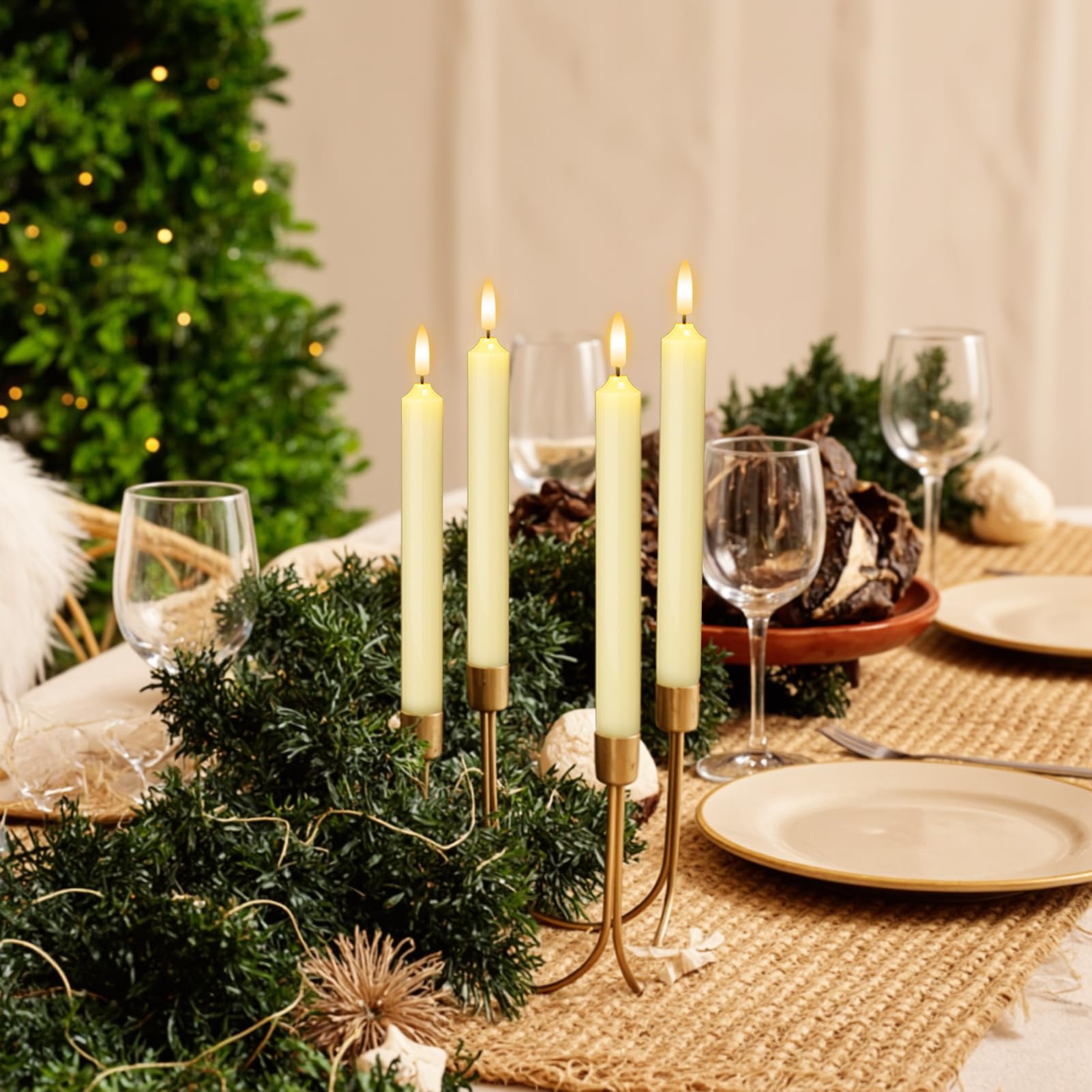 Led Taper Candles LED Flameless Taper Candles Battery Operated With ...