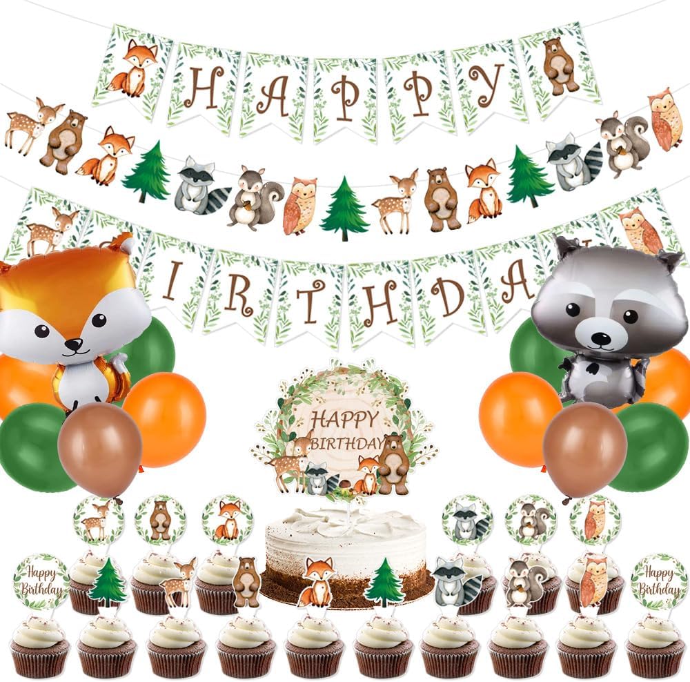 Amazon.com: Woodland Animal Halloween Thanks giving Birthday Party ...