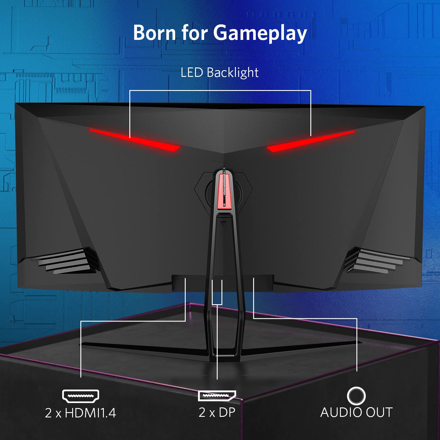 Buy Fiodio 35” 180Hz Ultrawide QHD 3440 x 1440P Curved Gaming Monitor ...