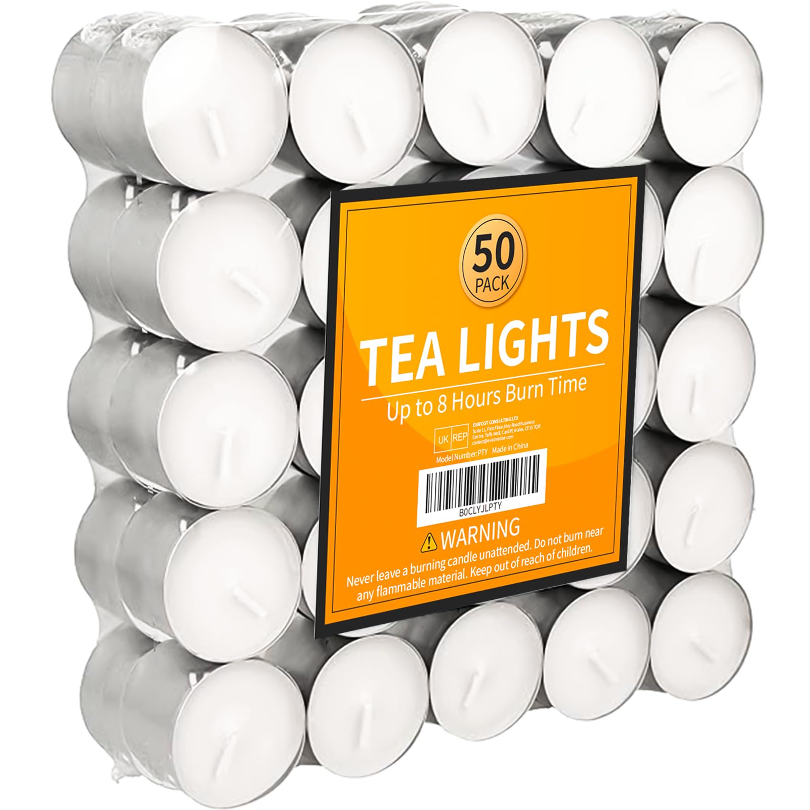 Tea Lights Candles 8 Hour Long Burning Tealight Candles Unscented White ...