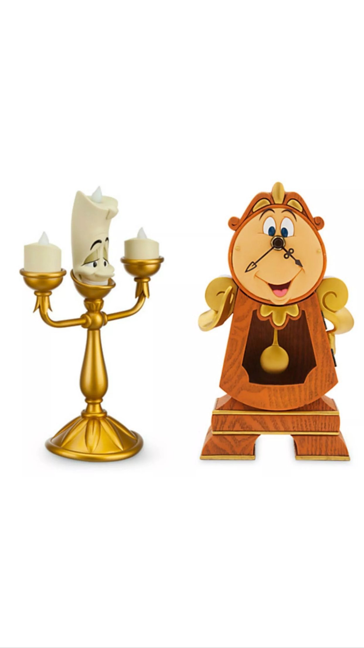 Amazon.com: Disney Parks Cogsworth & Lumiere Clock & Candelabra : Home ...