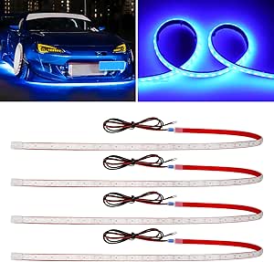 Amazon.co.jp: Car LED Tape Light, Footlight, Lamp, Underfoot Lighting ...