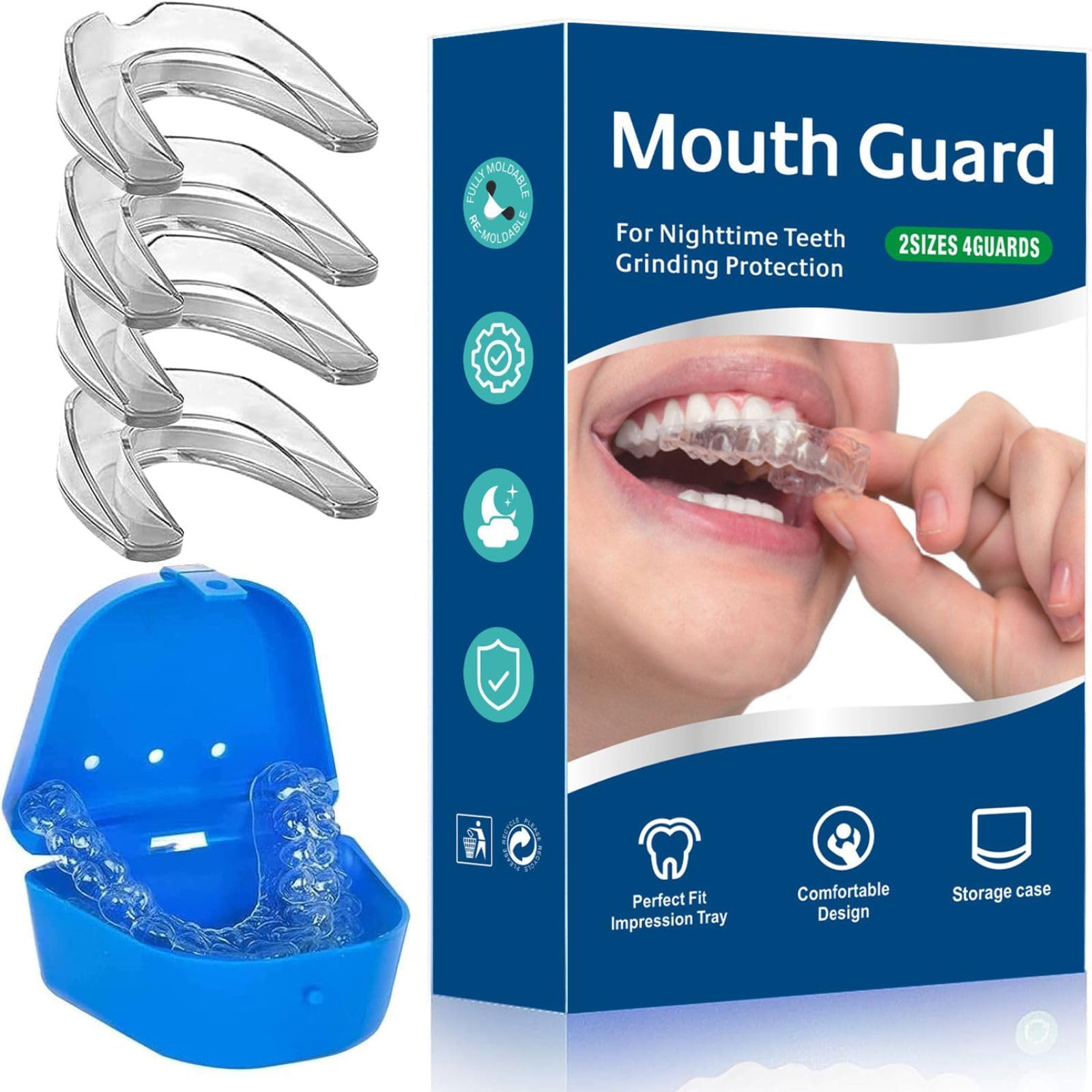 Amazon.com: Mouth Guar_d for Grinding Teeth at Night, Reusable ...