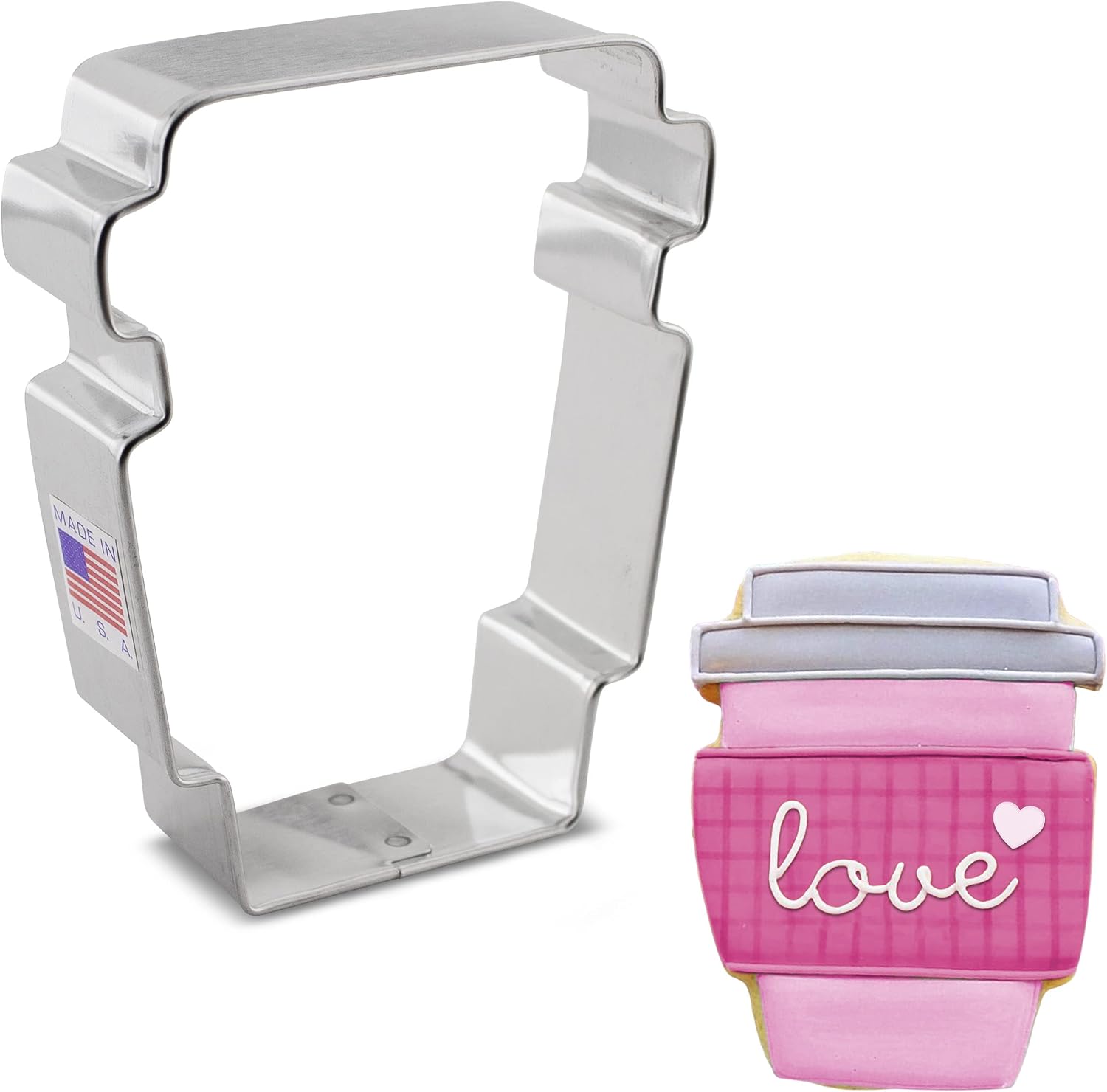 Amazon | Ann Clark Cookie Cutters Flour Box Bakeryデザイン ラテコーヒーカップ クッキー型 ...