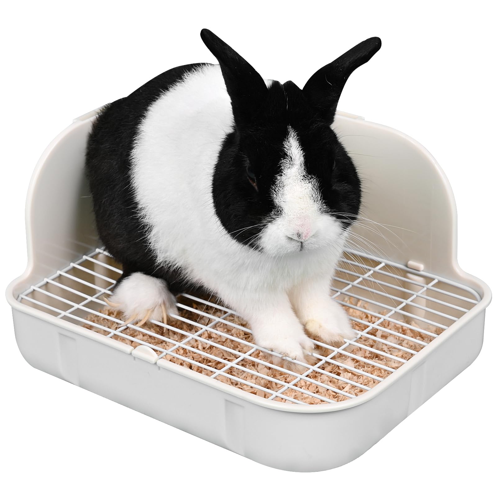 Amazon.com : RUBYHOME Rabbit Litter Box Toilet, Plastic Square Cage Box ...