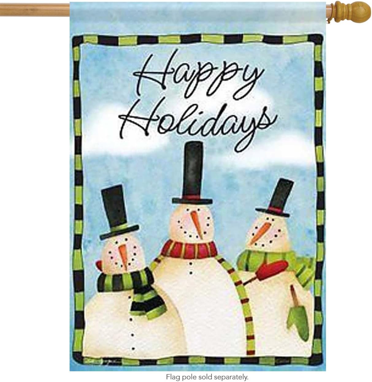 Amazon.com : Holiday Snowmen Decorative Large House Flag : Outdoor ...