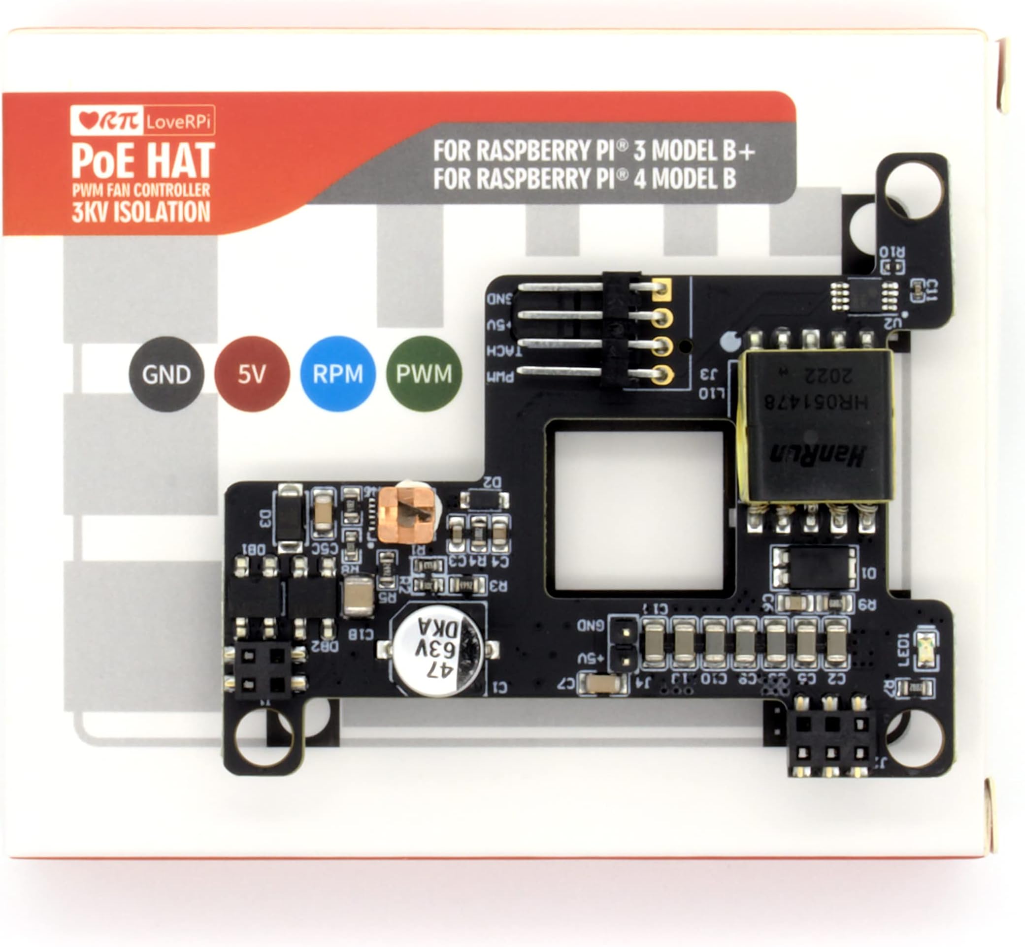 Amazon.com: Waveshare POE HAT Board for Raspberry Pi 5, Power Over ...