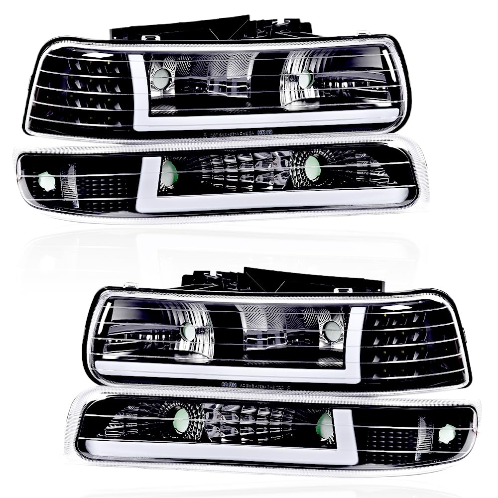 Amazon.com: G-PLUS LED DRL Headlights, Compatible with 1999-2002 ...
