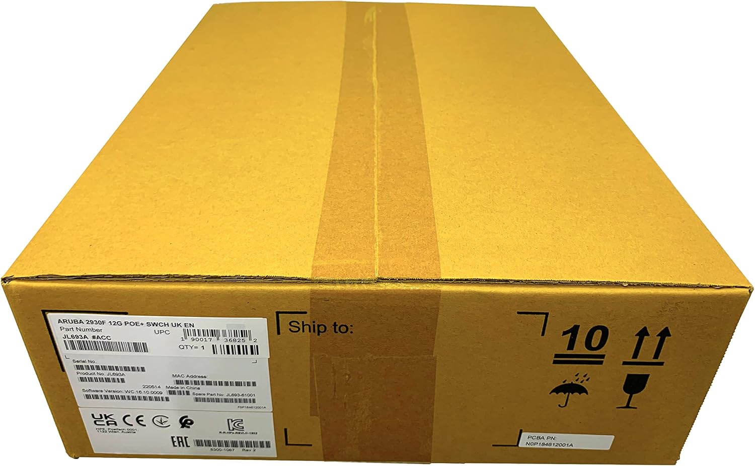 Amazon.com: HPE Aruba 2930F 12G PoE+ 2G/2SFP+ Switch (JL693A) : Electronics