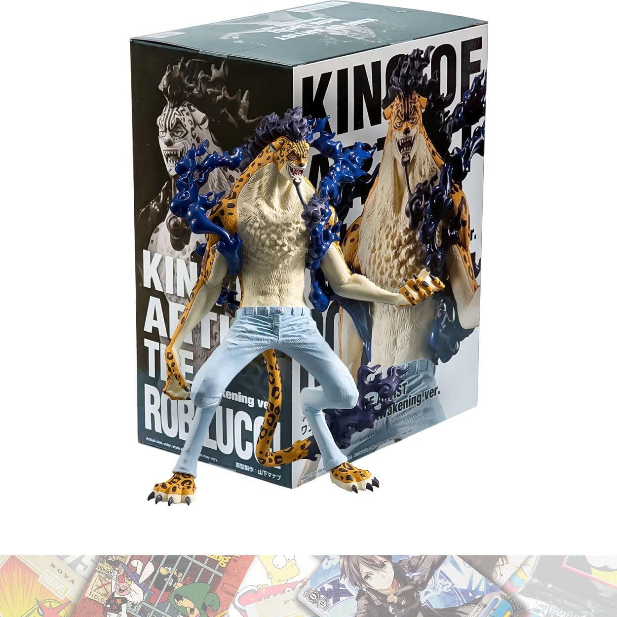 Amazon.com: BANDAI SPIRITS The Rob Lucci Awakening Ver.: 19cm King of ...