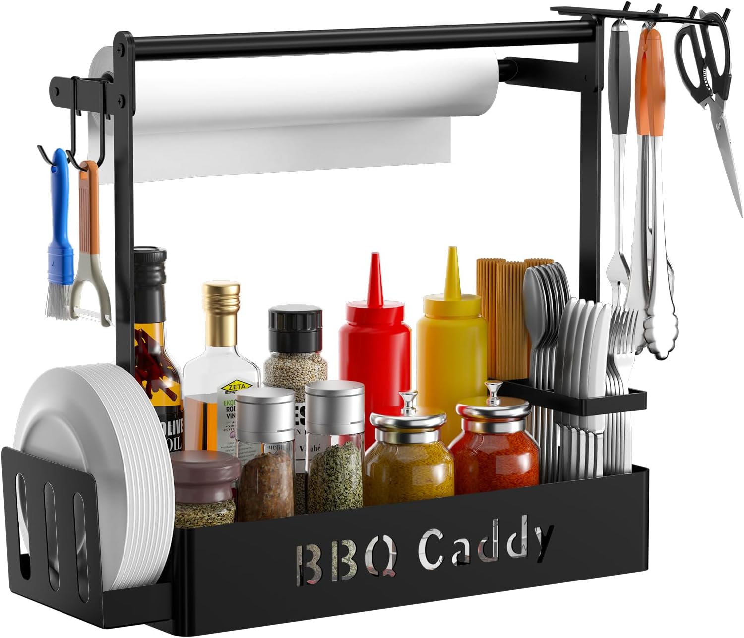 Amazon.com - INOFUSS Grill Caddy with Paper Towel Holder - Versatile ...