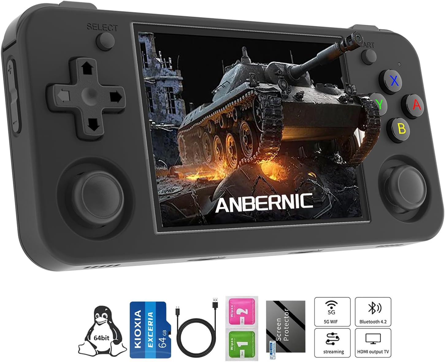 Amazon.com: 2025 Upgraded X7 Plus Blue Handheld Game Console, 5.1 Inch ...
