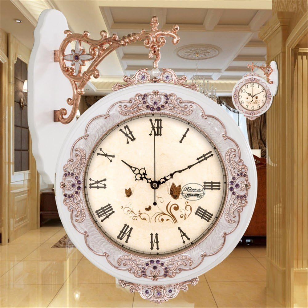 Amazon.com: Double sided wall clock modern living room wall charts ...