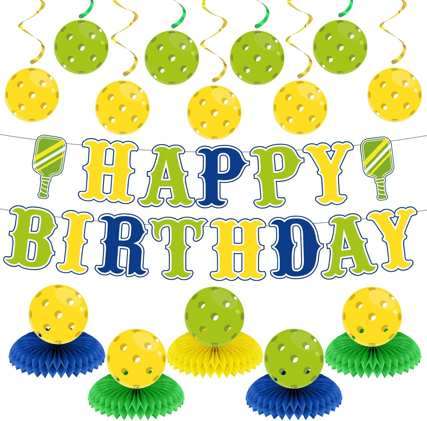 Amazon.com: Pickleball Birthday Party Decorations Pickleball Birthday ...