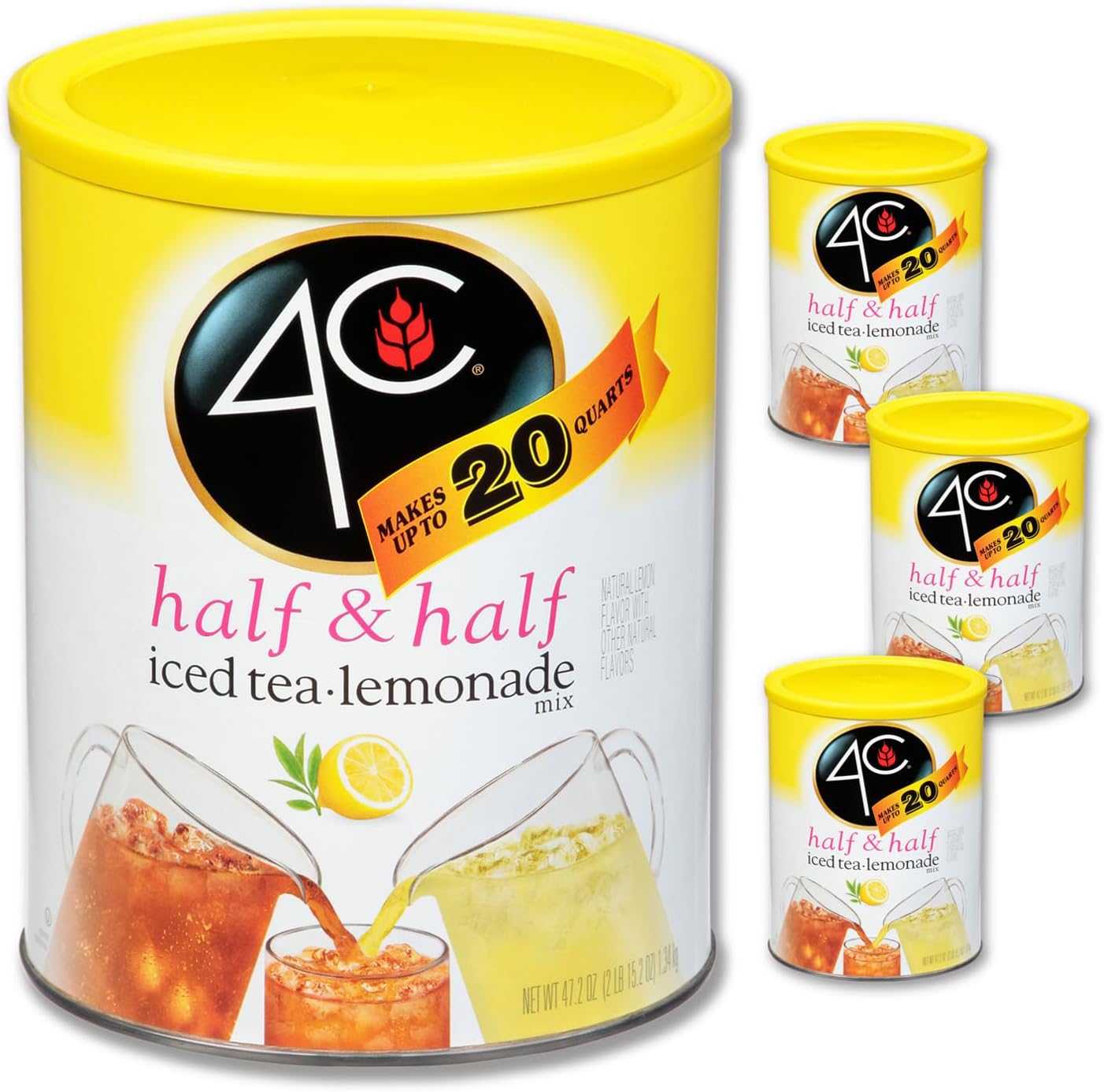 Amazon.com : 4C Light Powdered Drink Mix Cannisters, Zero Sugar ...