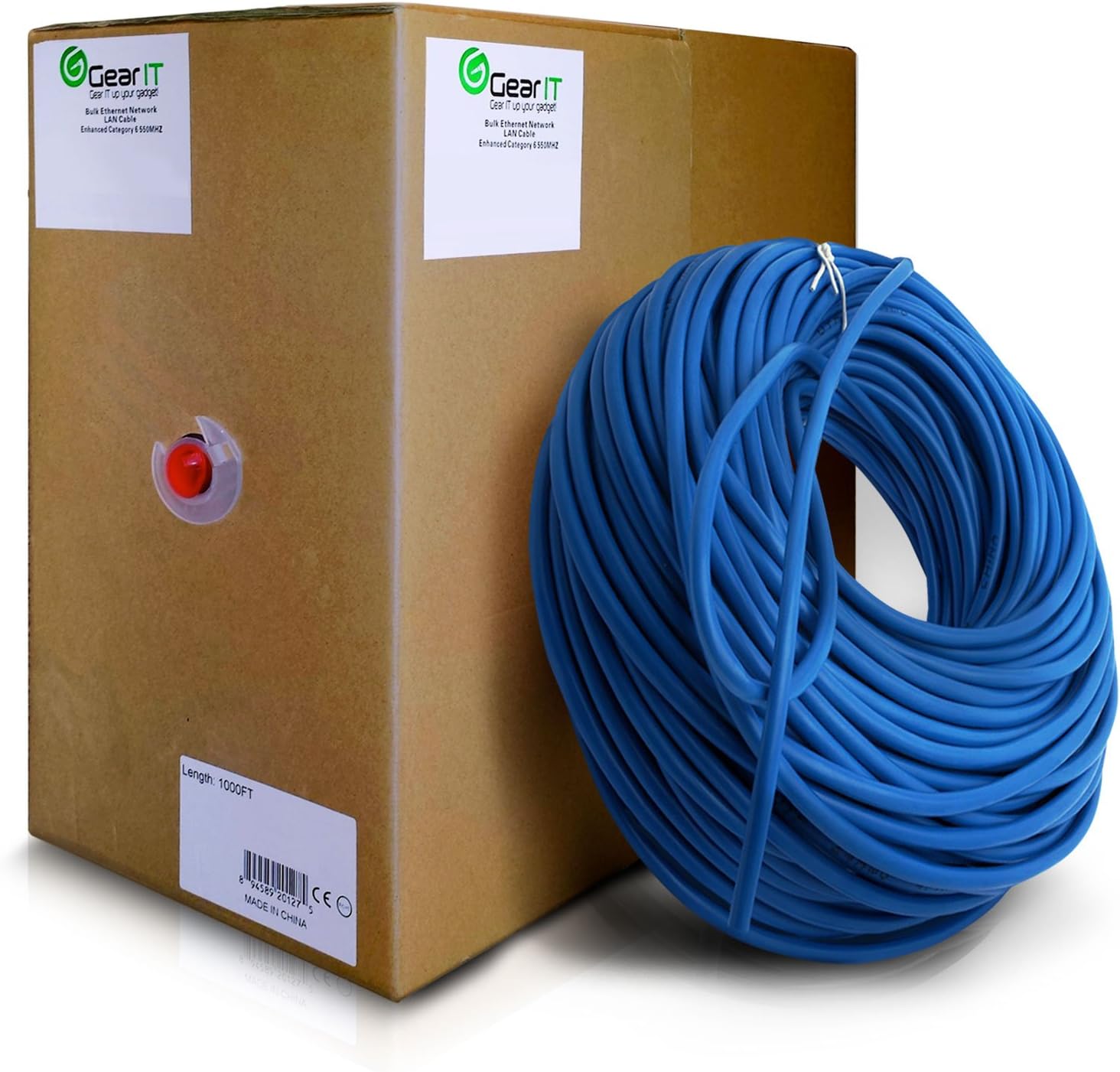 Amazon.com: GearIT 1000 Feet Bulk Cat5e Plenum Jacket (CMP) Ethernet ...